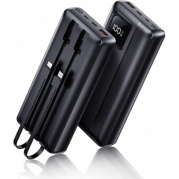 PYYAN-Mini Portable Charger for iPhone with Built-in Type-C Cable ...