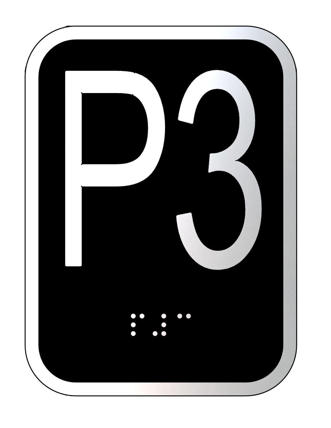 Elevator floor number P3 sign- Elevator Jamb Plate P3 ( 3x4, cast Iron ...