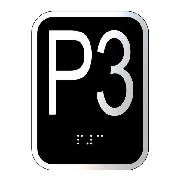 Elevator floor number P3 sign- Elevator Jamb Plate P3 ( 3x4, cast Iron ...