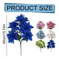 1PC Glitter Artificial Velvet Flower Bouquet Realistic Floral Ornament ...