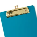 Pen + Gear Memo Size Plastic Clipboard, Teal with Gold Clip - Walmart.com