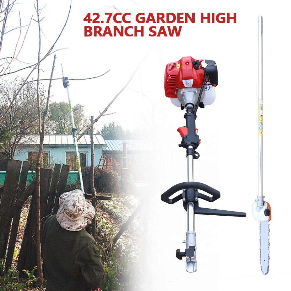 Miumaeov 42.7CC 2Stroke Pole Saw Pruner Pruning Saw Gas Powered Tree ...
