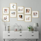 Free Shipping! Sheffield Home 9 Piece Gallery Wall Frame Set, 12x12 in. Matted to 8x8 in. (Gold ...