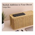 2Pack Cable Management Box, Handwoven Imitation Rattan Cord Organizer ...