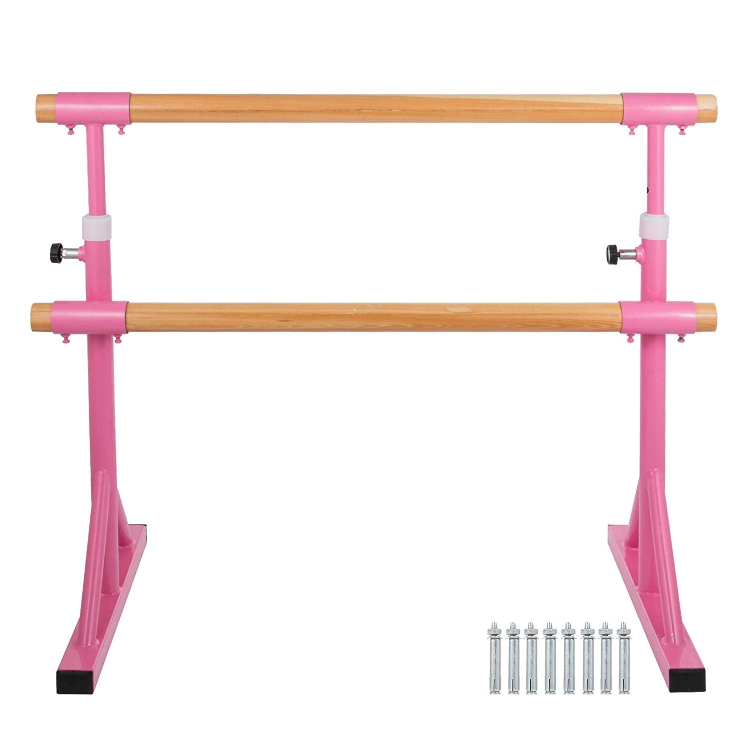 VEVOR 4FT Adjustable Portable Double Freestanding Ballet Bar Multiple ...