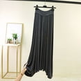 Ashirexll Long Skirts for Women Solid Color Drawstring Elastic Waist ...