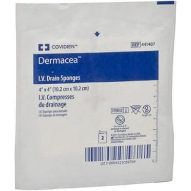 Curity Sterile Drainage Dressing Gauze, 4 X 4 Inch Square, 2 per Pack ...