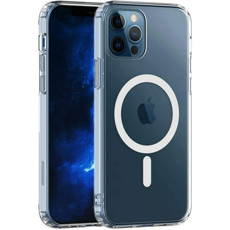 Designed for iPhone 12/12 Pro Case Magsafe,Clear Case for iPhone 12/12 ...