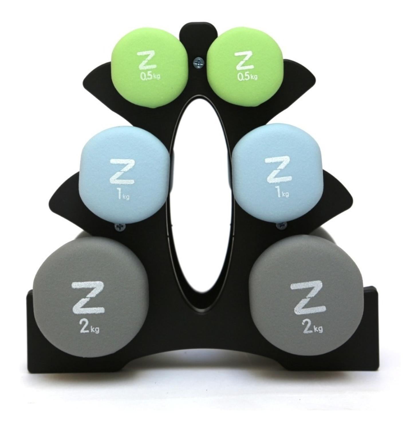 PARDELE Set de 6 Pesas | Mancuernas Fitness de Neopreno con Base ...