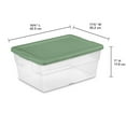 Sterilite 16 Qt Latch Containers: Durable Plastic Storage Tote Home ...