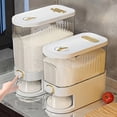 11/ 22LBS Rice Dispenser, Large Dry Food Storage Container with ...