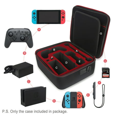 Travel Carrying Case Compatible with Nintendo Switch System EVA Hard ...