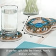 Thirstystone "Blue Crab" Round 4-Pack Absorbent Stone Coasters ...