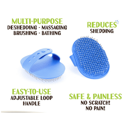 Pet Hand-Held Rubber Tipped Pin Brush for Dogs & Cats-Grooming Brush ...