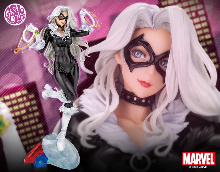 In Stock Original Marvel Black Cat Felicia Hardy Anime Action Figures ...
