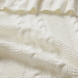 VCNY Home Dublin Ivory Cable Knit Cotton Throw, 50" x 70" - Walmart.com