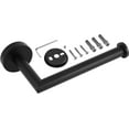 HITSLAM Matte Black Stainless-Steel Wall Mount Toilet Paper Holder with ... HITSLAM Matte Black Stainless-Steel Wall Mount Toilet Paper Holder with ...