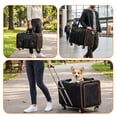 2-in-1 Large Rolling Cat Carrier for 2 Cats, Expandable Foldable Pet ...