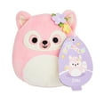 Squishmallows Official 5 inch Ditty the Salmon Lemur with Flower Pin ...
