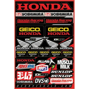 D'Cor Visuals Honda CRF Decal Sheet (40-10-100) - Walmart.com