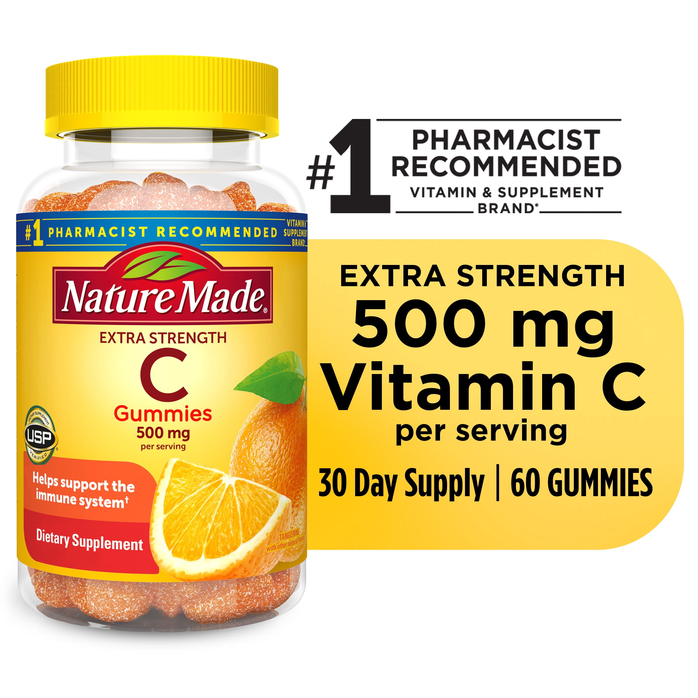 Nature Made Extra Strength Dosage Vitamin C 500 Mg Per Serving Gummies Nature Made Extra Strength Dosage Vitamin C 500 Mg Per Serving Gummies