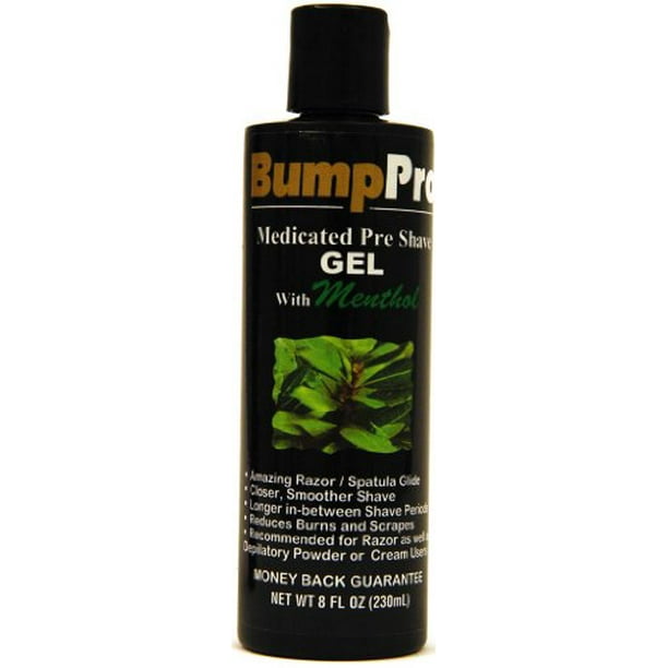 Bump Pro Medicated Pre-Shave Gel with Menthol 8 oz. (Pack of 2 ...