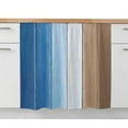 Cabinet Curtains 11"W x 13"L, Blue Brown Sink Skirt for Bathroom ...