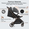 Gravity Folding Baby Stroller - Portable Toddler Stroller w/Adjustable ...