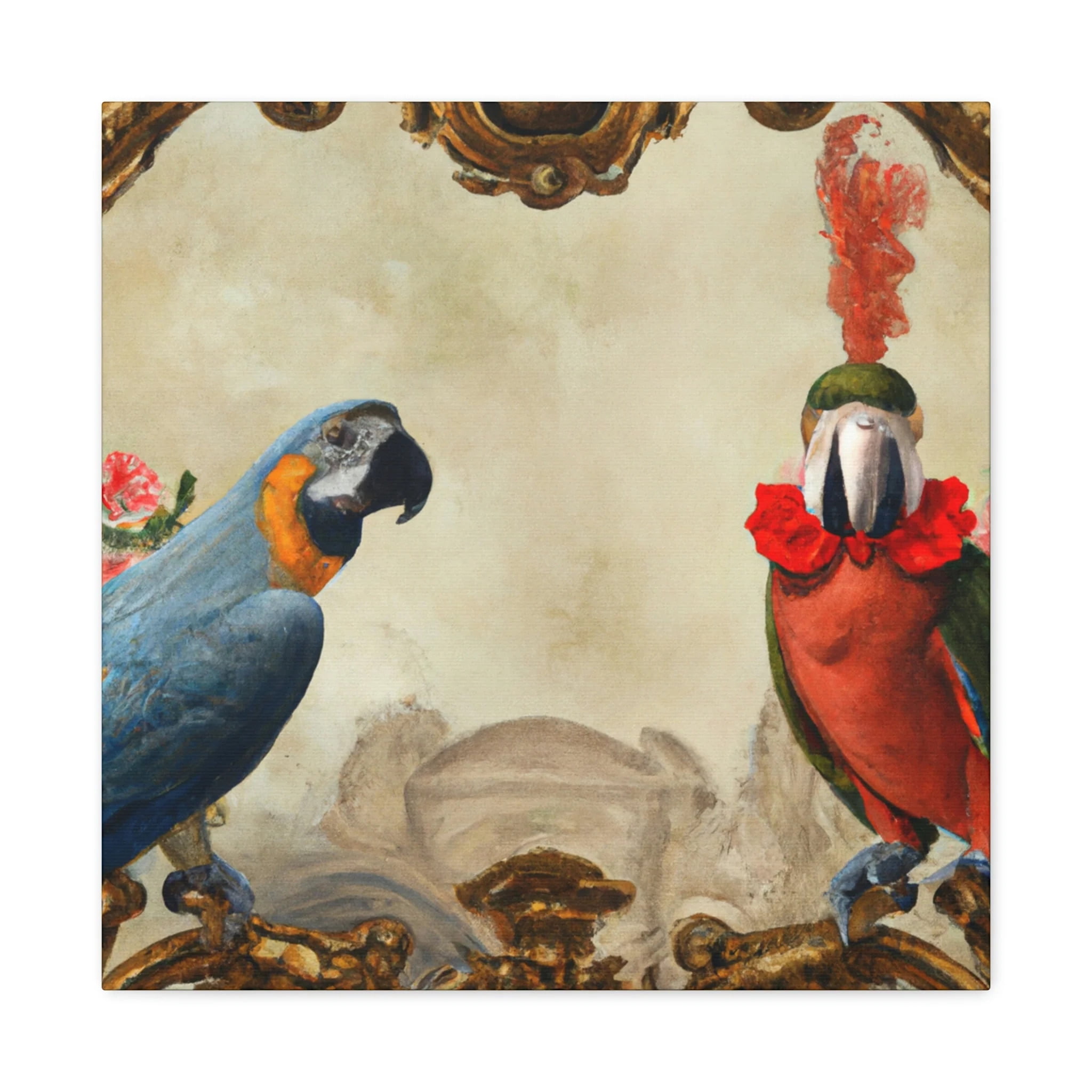 Parrots of Baroque. - Canvas - Walmart.com