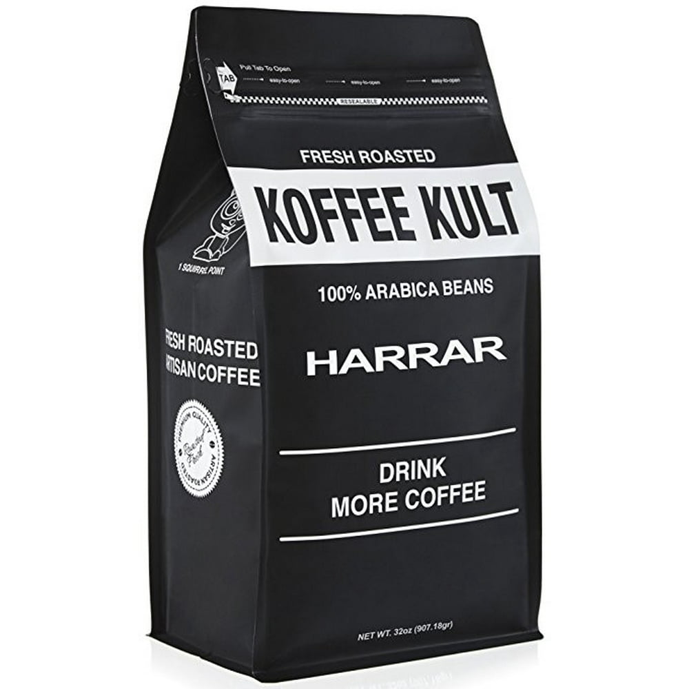 Koffee Kult Ethiopian Harrar Coffee~16oz Whole Bean - Walmart.com ...