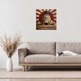 Stupell Industries Sumo Cat with Sun Rays Canvas Wall Art, design by ...