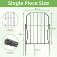 Yeabett Garden Fence,10 Pcs Rustproof Metal Fence Panels,Garden Fencing ...