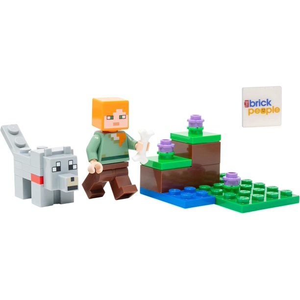LEGO Minecraft Mini Set: Alex Minifigure with Wolf and Bone - Walmart.ca