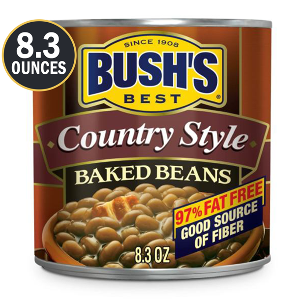 Bush's Country Style Baked Beans, Canned Beans, 8.3 oz - Walmart.com