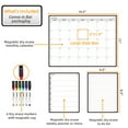 JJPRO Magnetic Monthly Calendar Whiteboard Set for Fridge-Monthly ...