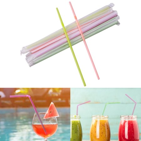 Straws Single Independent Packaging With Spoon Straw Color Disposable ...