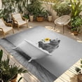 Bear Bathtub Indoor Outdoor Rugs 3x5 Ft, Vintage Black White Bear ...