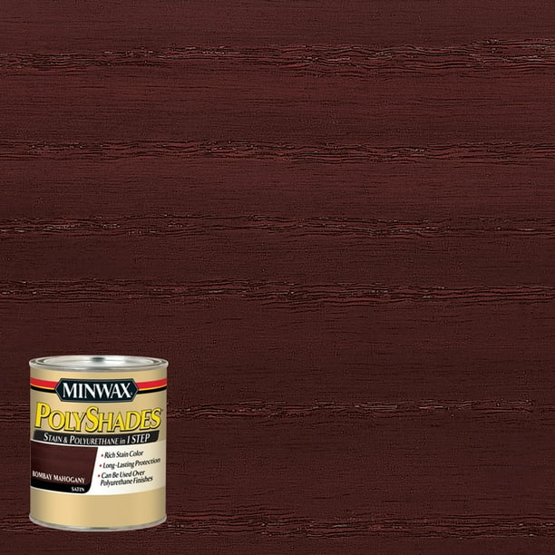 Minwax PolyShades, Satin, Bombay Mahogany, 1/2 Pint - Walmart.com