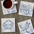 Thirstystone "Coastal Sketch" 4-Pack Tumbled Tile Coasters - Walmart.com