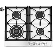 Magic Chef MCSCTG24S 24" Stainless Steel Gas Cooktop With 4 Burners ...