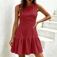 2026 Summer Women's Fashion Dresses Fashion Casual Solid Color ...