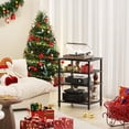 4-Tier AV Media Player Stand, Black Stereo Stand & Modern Audio Shelf ...