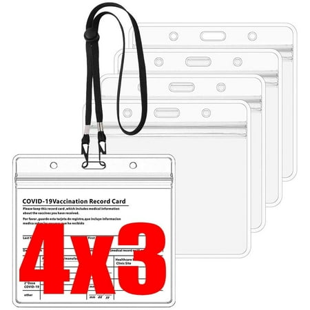 CDC Vaccine Card Protector 4 X 3 Inches Immunization Record Vaccination ...