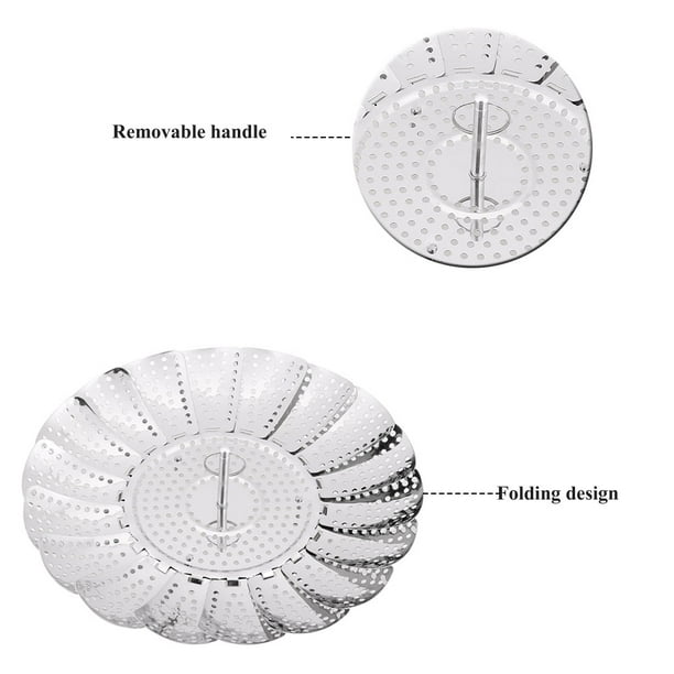 Stainless Steel Vegetable Steamer Basket Insert for Pots Pans Crock ...