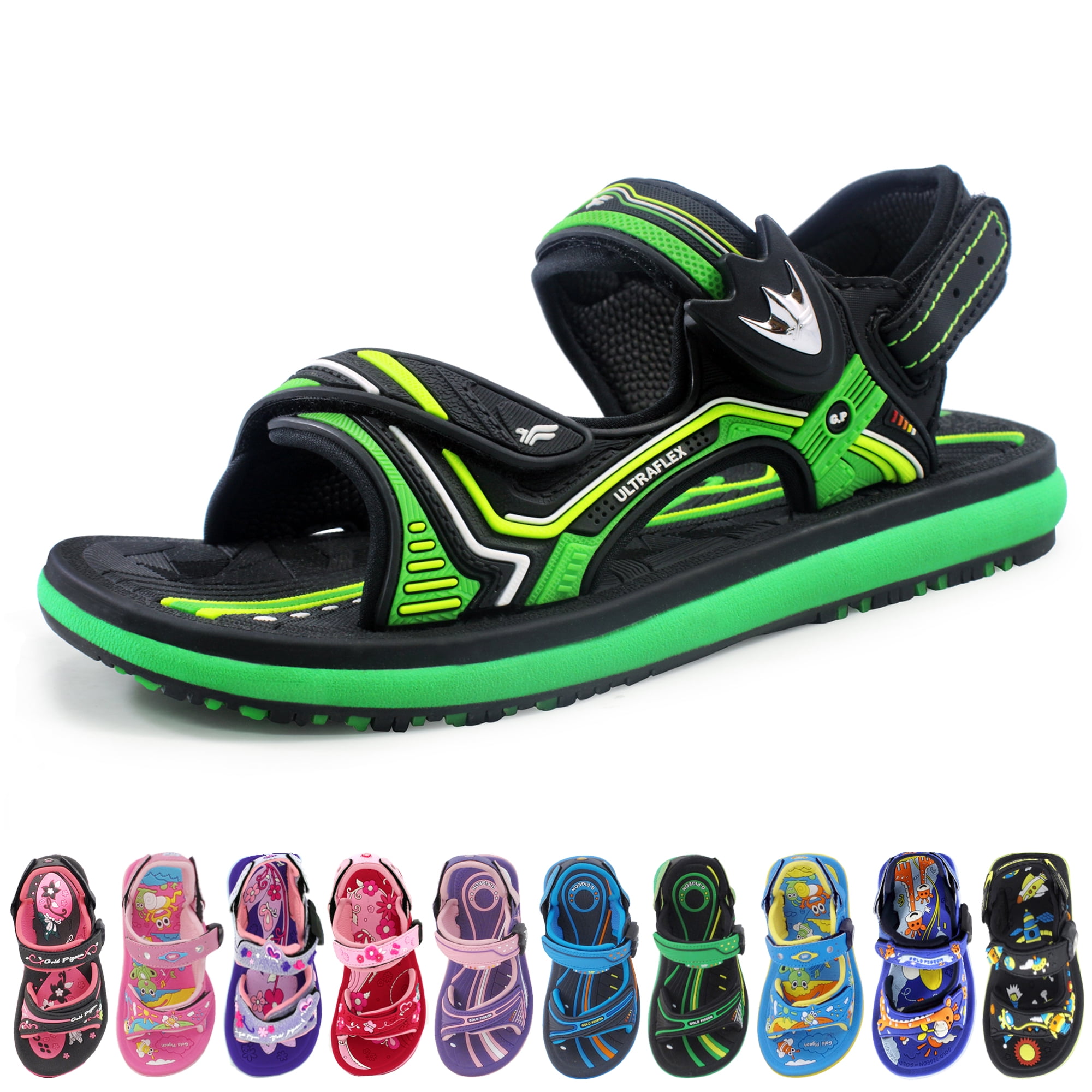 GP Kids Classic SNAP LOCK Sandal: 0711 Green, EU30 (Size: Toddler 12 ...