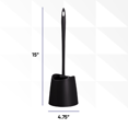Small Plastic Bathroom Set 3L Black Plastic Compact Trash Can, and ...