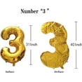 SHUNTAI Gold Balloons 40 Inch Number 35 or 53 Jumbo Foil Mylar ...