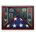 Reminded Solid Wood Military Medal & Burial Flag Shadow Box Display ...