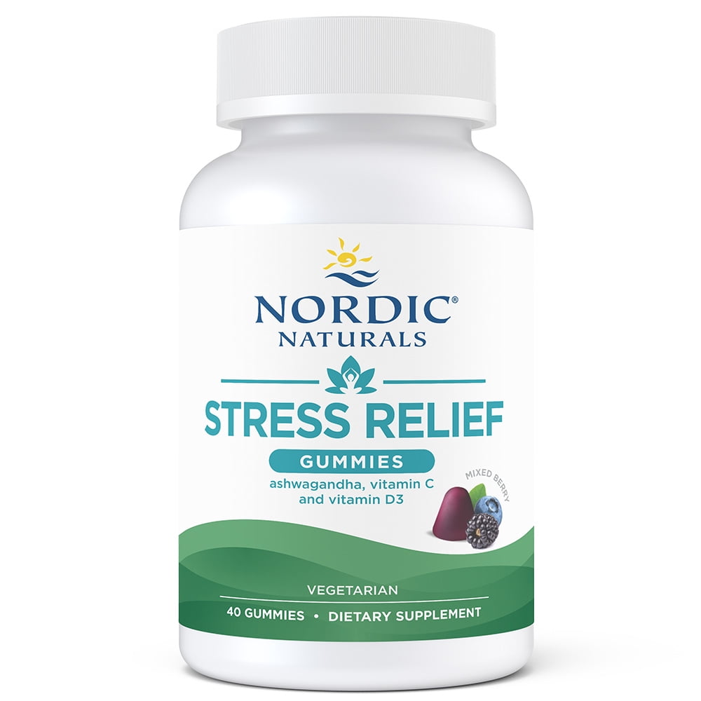 Nordic Naturals Stress Relief Gummies, Mixed Berry - 40 Gummies ...
