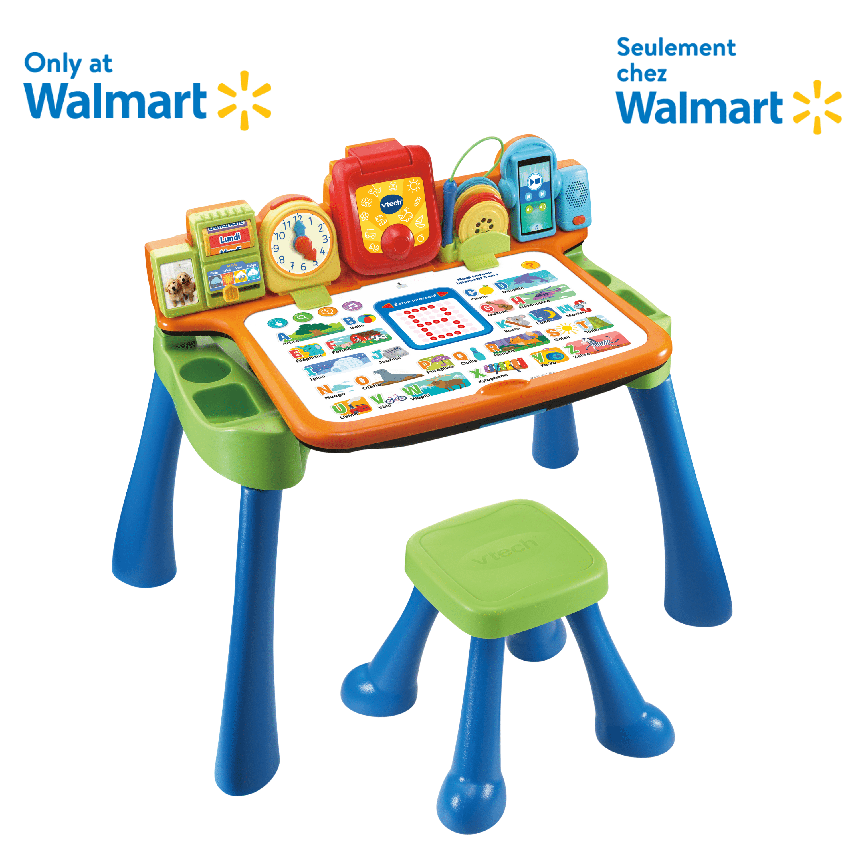 VTech Get Ready for School Learning Desk With Stool - Walmart Exclusive ...